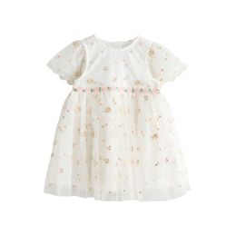 next Kleid M&auml;dchen Gr&ouml;&szlig;e 86 ecru / hellgr&uuml;n / pink