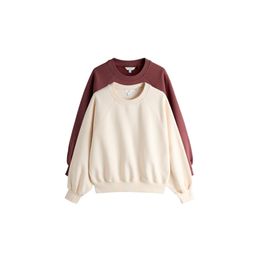 The Set Sweatshirt Damen Gr&ouml;&szlig;e XS bordeaux / wei&szlig;