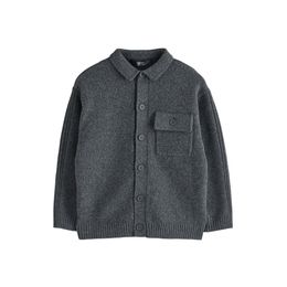 next Strickjacke Jungen Gr&ouml;&szlig;e 158 dunkelgrau / graumeliert