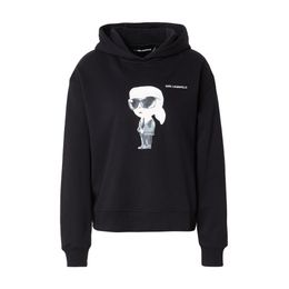 K by KARL LAGERFELD Karl Lagerfeld Sweatshirt 'IKON' Damen Gr&ouml;&szlig;e XL beige / schwarz / wei&szlig;