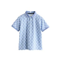 Baker By Ted Baker Poloshirt Jungen Gr&ouml;&szlig;e 134 rauchblau / taubenblau / pastellblau / wei&szlig;