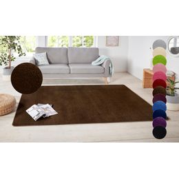 Teppich Hanse Home "Shashi" Gr. 4, braun, B:160cm H:8,5mm L:240cm, Kunstfaser, Teppiche, Teppich, Kurzflor, Unifarben, L&auml;ufer, weich, Esszimmer, Kinderzimmer, Flur