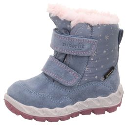 Superfit M&auml;dchen Winterboots "ICEBIRD WMS: Weit", Gr. 29, blau, Polyester, Veloursleder, Glitzer, Schuhe, mit Schurwolle