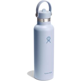 Hydro Flask Isolierflasche "21 Oz Std. Flex Straw Cap", 621ml, blau, Trinkflaschen, TempShield️ doppelwandige Vakuumisolierung