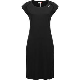 Ragwear Damen Shirtkleid "Rivan Solid", schwarz, Gr. S, 50% Baumwolle, 50% Modal, Kleider, s&uuml;&szlig;es Sommerkleid mit Eingriffstaschen