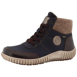 Romika Damen Winterboots, Gr. 38, braun, Lederimitat, Textil, kontrastfarbene Details, Schuhe, Keilabsatz,Outdoorboots,Schn&uuml;rboots mit modischem