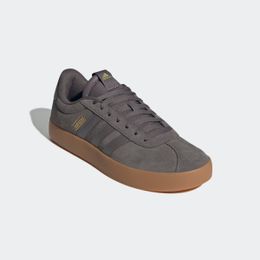 Herren Sneaker "VL COURT 3.0", adidas Sportswear, Gr. 40charcoal, charcoal, gold metallic, Leder, Synthetik, Schuhe, inspiriert vom Design des adidas