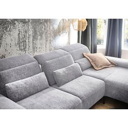 Dekokissen Home Affaire, B:75cm H:10cm L:25cmlight, grau, unifarben, Chenille, Dekokissen_Sitzkissen_Kissenh&uuml;llen, "Liora, Nierenkissen gro&szlig;, Breite