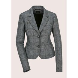 Madeleine Mode MADELEINE Damen Kurzblazer "Blazer Glencheckblazer mit Stretchkomfort", blau, Gr. 36, Obermaterial: 62% Polyester PES. 35% Viskose CV. 3% Elasthan
