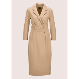 Madeleine Mode MADELEINE Damen Sommerkleid "Kleid Kleid in Wickel-Optik", beige, Gr. 48, Obermaterial: 68% Viskose CV. 27% Polyamid PA. 5% Elasthan EL., Kleider