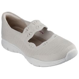 Skechers Damen Slip-On Sneaker "SEAGER-CUTE N' COY", Gr. 38, beige, Textil, Schuhe, Mary-Jane, Klettschuh mit Memory Foam