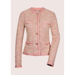 Madeleine Mode MADELEINE Damen Jerseyblazer "Blazer Kurzblazer im Couture-Style", wei&szlig;, Gr. 44, Obermaterial: 81% Polyester PES. 17% Baumwolle CO. 1% Elasthan EL.