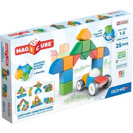 Geomag Kinder Magnetspielbausteine "Geomag Magicube Shapes Little World 25", bunt, Spielbausteine, Made in Europe
