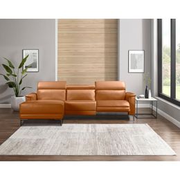 Ecksofa OTTO HOME, B:261cm H:97cm T:179cm, braun, Kunstleder 100% Polyurethan, Wohnzimmer, Sofas, "LUND, L-Form, 261cm, man. o. elektr. Relaxfunktion