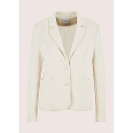 Madeleine Mode MADELEINE Damen Jackenblazer "Blazer Jersey-Blazer in modischer Kurzform", wei&szlig;, Gr. 40, Obermaterial: 77% Polyester PES. 15% Viskose CV. 8% Elasthan