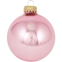 Weihnachtsbaumkugel "CBK83305, Weihnachtsdeko, Christbaumschmuck, Christbaumkugeln Glas", 7cm, rosa, KREBS GLAS LAUSCHA, Weihnachtsbaumkugeln, aus
