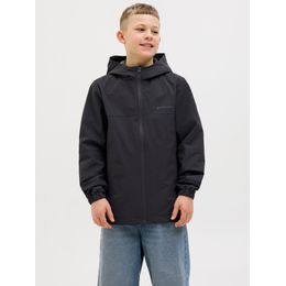 Jack & Jones Jungen Outdoorjacke "JORVESTERBRO HOOD JACKET SN JNR", schwarz, Gr. 140, JACK & JONES JUNIOR, unifarben, Web, Obermaterial: 100% Polyester, Jacken
