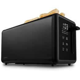 Medion Toaster "Langschlitztoaster, MD12103, LED Sensor-Touch-Display", B:15,6cm H:18,7cm T:38,4cmmatt schwarz, Toaster, abnehmbarer Br&ouml;tchenaufsatz