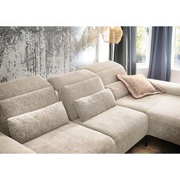 Dekokissen Home Affaire, B:65cm H:10cm L:25cmchampagner, unifarben, Chenille, Dekokissen_Sitzkissen_Kissenh&uuml;llen, "Liora, Nierenkissen medium, Breite