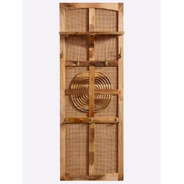 Garderobe HEINE HOME, B:60,5cm H:171cm T:16cm, beige, MDF, Metall, Flur, Garderobenpaneele