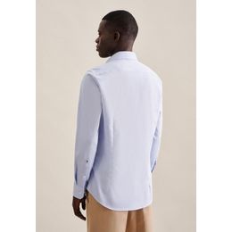Seidensticker Herren Businesshemd "Schwarze Rose", blau, Gr. 42, unifarben, 100% Baumwolle, Hemden, Slim 1/1 Extra lang Kentkragen Uni