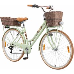 Bikestar Cityrad, 46cm, 28 Zoll (71,12cm), gr&uuml;n, Fahrr&auml;der, f&uuml;r Damen, Kettenschaltung