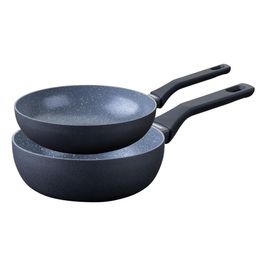 Fackelmann Wok "Cosmo", &Oslash; 28cm, grau, Pfannen, Wokpfannen-Set Cosmo &Oslash; 20 cm & &Oslash; 28 cm &ndash; mit Ceramic-Beschichtung