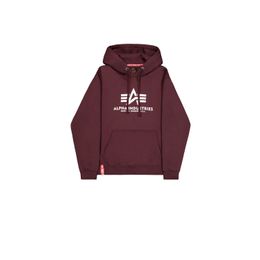 Herren Hoodie "Basic Hoodie BL", rot, Gr. M, Alpha Industries, Obermaterial: 80% Baumwolle, 20% Polyester, Sweatshirts
