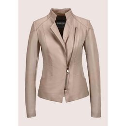 Madeleine Mode MADELEINE Damen Lederjacke "Lederjacke Lederjacke aus Lammnappa", beige, Gr. 36, Obermaterial: 100% Lammnappaleder LANA., Jacken