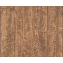 Livingwalls LIVING WALLS Vliestapete "Best of Wood`n Stone 2nd Edition", B/L: 0,53mm x 10,05mm, braun, Wohnzimmer, Tapeten, Landhaus Tapete Holzoptik Tapeten