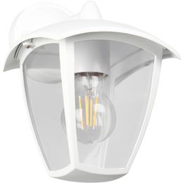 Trio LEUCHTEN Au&szlig;en-Wandleuchte "VENTA, Laterne Hauswand Fassadenbeleuchtung, exkl 1x E27 max 10W, IP44", 1, H: 24cm, 1 Stk.wei&szlig; matt, Leuchten,
