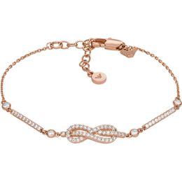 Emporio Armani Damen Armband "Schmuck Metall SENTIMENTAL Unendlichkeitsschleife/Infinity", 19cm, Metall, rosa, Metall, Armb&auml;nder, mit Zirkonia