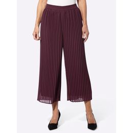 Schlupfhose Classic Basics, Damen, Gr. 38, Normalgr&ouml;&szlig;en, rot (burgund), 100% Polyester, unifarben, 7/8-L&auml;nge, Hosen Schlupfhose