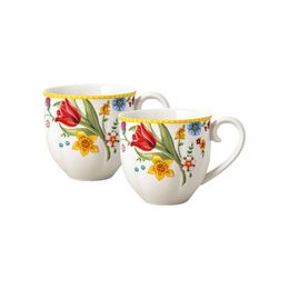 Villeroy & Boch VILLEROY & BOCH Becher "Henkelbecher Spring Awakening 390 ml 2er Set bunt", bunt, Trinkgef&auml;&szlig;e