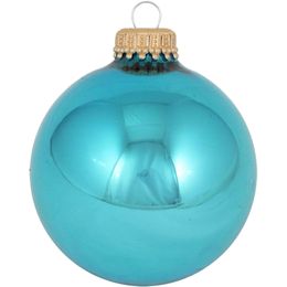 Weihnachtsbaumkugel "CBK10102, Weihnachtsdeko, Christbaumschmuck, Christbaumkugeln Glas", 7cm, blau, KREBS GLAS LAUSCHA, Weihnachtsbaumkugeln
