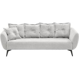 3-Sitzer Home Affaire, B:236cm H:94cm T:103cmwei&szlig;, 100% Polyester, Sofas, "Baggio Breite 236 cm, modernes Sofa, hoher Fu&szlig;, bequem", schwarze