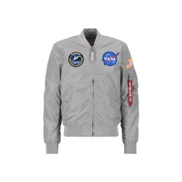 Herren Bomberjacke "MA-1 TT NASA Reversible II"silber, Gr. S, Alpha Industries, Obermaterial: 100% Nylon, Futter: 100% Nylon, Jacken