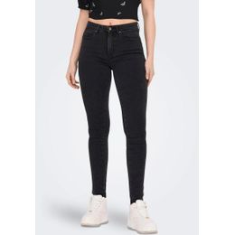 Only Damen Skinny-fit-Jeans "ONLROYAL HW SK CONSTR. BJBOX", schwarz, Gr. XS, Abriebeffekte, Denim/Jeans, Obermaterial: 69% Baumwolle, 29% Polyester,