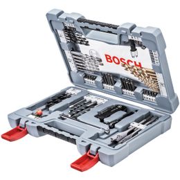 Werkzeugset "Premium X-Line", B:32cm H:7,5cm L:23,5cm, grau, Bosch Professional, Werkzeugsets, 76-tlg., Bohrer- und Schrauber