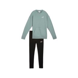 Puma Damen Trainingsanzug "RELAXED SWEAT SUIT TR", gr&uuml;n, Gr. S, unifarben, Sweatware, Obermaterial: 68% Baumwolle, 32% Polyester, Sportanz&uuml;ge,