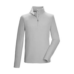 Killtec Herren Fleeceshirt "KSW 63 MN FLC SHRT"zement, Gr. L, Obermaterial: 100% Polyester, Shirts, Fleeceshirt mit Stehkragen, Rei&szlig;verschluss und