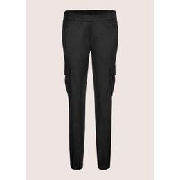 Madeleine Mode MADELEINE Damen Cargohose "Cargohose Stoffhose in Cargo-Optik", schwarz, Gr. 34, Obermaterial: 90% Polyester PES. 10% Elasthan EL., Hosen