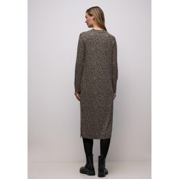 Street One Damen Midikleid, schwarz-wei&szlig;, Gr. 40, Web, Obermaterial: 85% Viskose, 13% Polyester, 2% Elasthan, Kleider, im Leo-Allover-Print