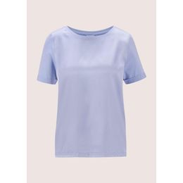 Madeleine Mode MADELEINE Damen Shirtbluse "Blusenshirt Blusen-Shirt mit kurzen &Auml;rmeln", lila, Gr. 42, Obermaterial: 95% Viskose CV. 5% Elasthan EL., Blusen
