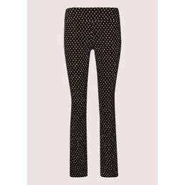 Madeleine Mode MADELEINE Damen B&uuml;gelfaltenhose "B&uuml;gelfaltenhose Baumwollhose mit grafischem Muster", schwarz, Modern, Gr. 20, Obermaterial: 41% Polyester PES. 34%