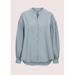 Madeleine Mode MADELEINE Damen Langarmbluse "Bluse Elegante Bluse mit Rundhals", blau, Modern, Gr. 40, Obermaterial: 100% Polyester PES., Blusen
