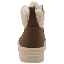 Tom Tailor Damen Winterboots, Gr. 38braun, Textil, Veloursleder, Schuhe, High Top Sneaker, Schn&uuml;rboots mit Warmfutter