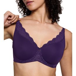 Triumph Damen Minimizer-BH "Amourette", Gr. 75royal lila, Spitze, Obermaterial: 68% Polyamid, 32% Elasthan, BHs, verkleinert die Brust optisch um
