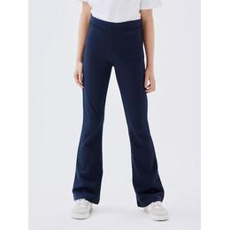 name it M&auml;dchen Jerseyhose "NKFFRIKKALI f&uuml;r M&auml;dchen mit ausgestelltem Bein und Viskose", blau, Gr. 164, unifarben, Web, Obermaterial: 67% Viskose,