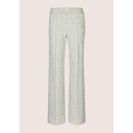 Madeleine Mode MADELEINE Damen Schlupfhose "Jerseyhose Weite B&uuml;gelfaltenhose mit Allover-Muster", wei&szlig;, Modern, Gr. 42, Obermaterial: 68% Polyester PES. 30% Viskose
